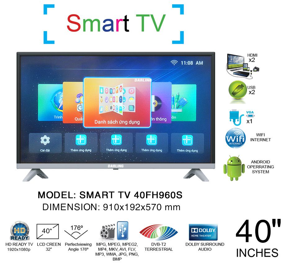 Smart Tivi DARLING 40 Inch 40FH960S